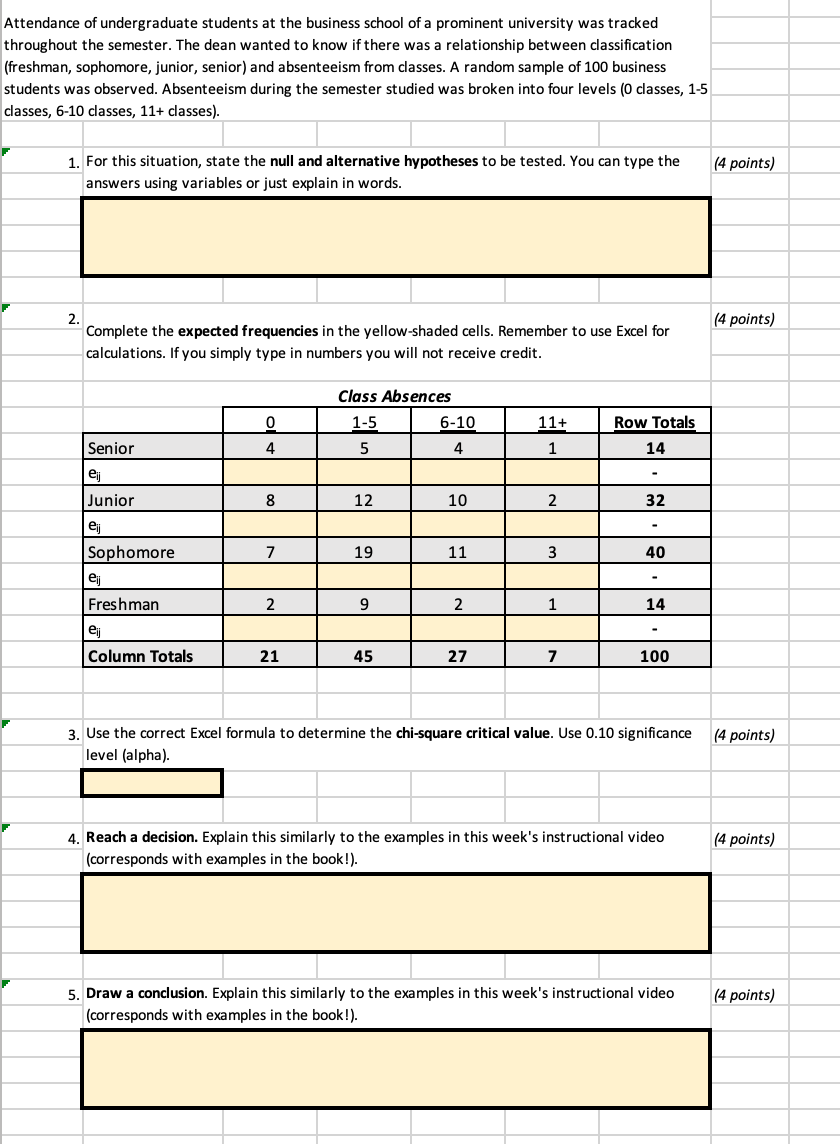 Solved Attend throug (freshr studen' classes. | Chegg.com