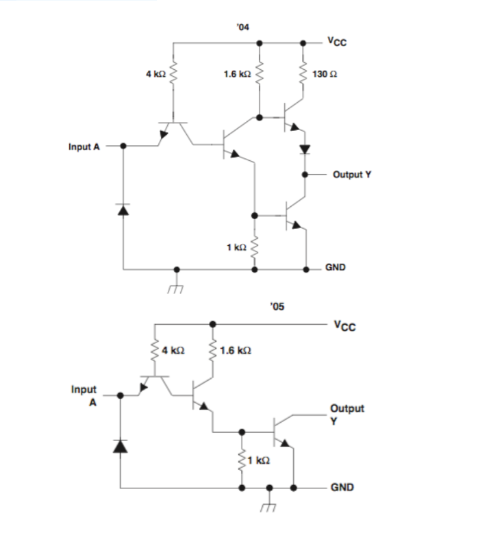Solved 04 130Ω InputA .--Output Y GND 05 Vcc 1.6 k2 Input | Chegg.com