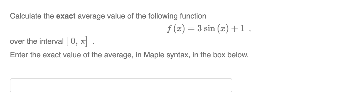 Solved Calculate the exact average value of the following | Chegg.com