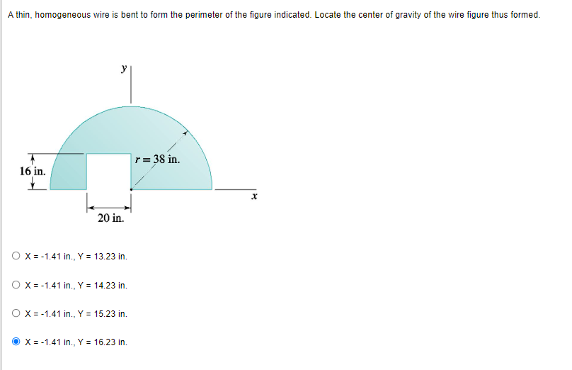 A thin, homogeneous wire is bent to form the | Chegg.com