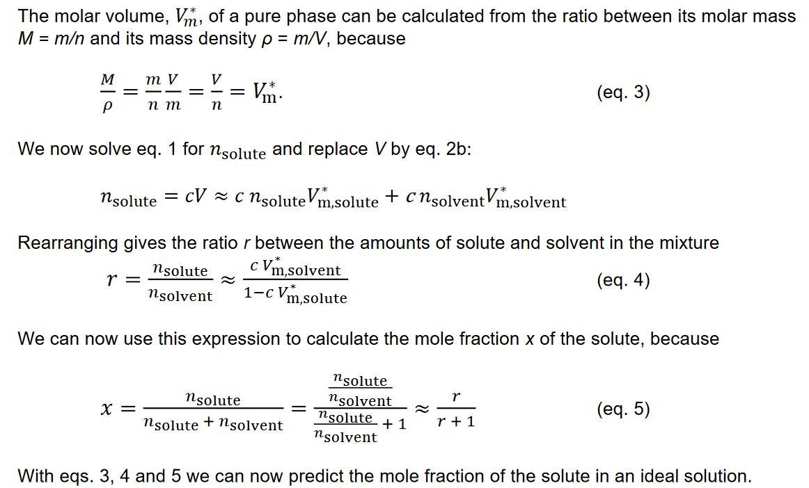 Solved Calculate mole fraction of the solute* (Solvent) | Chegg.com
