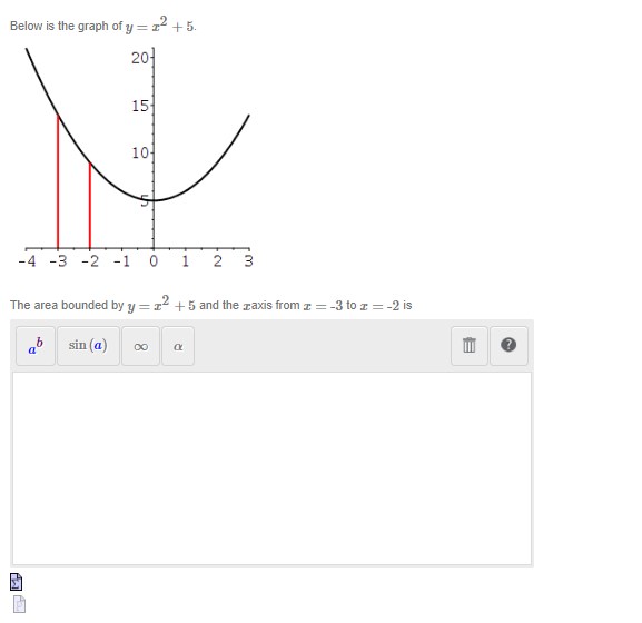Solved The area bounded by and the x axis from x=-3 to x=-2 | Chegg.com