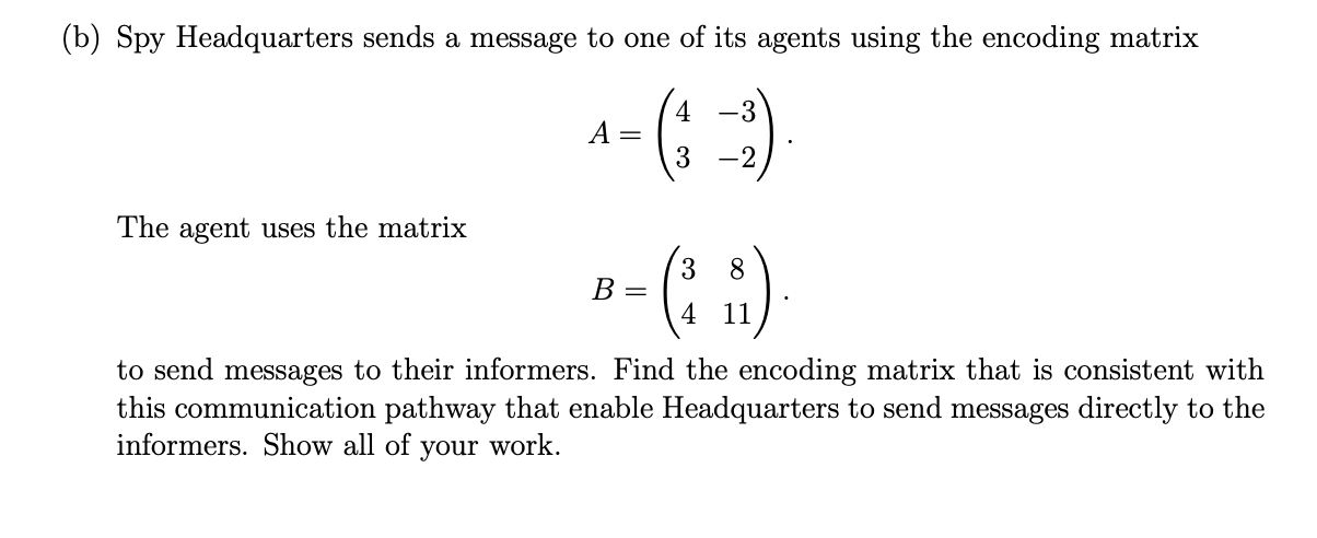 Solved We wish to encode a message using a simple cipher and | Chegg.com