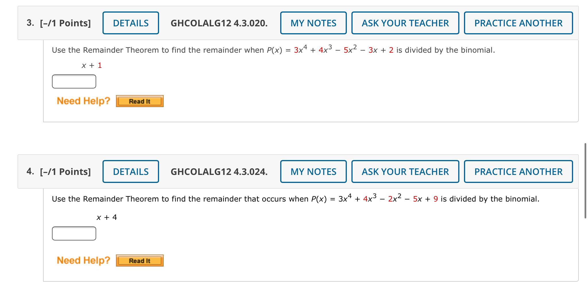 Solved Use the Remainder Theorem to find the remainder when | Chegg.com