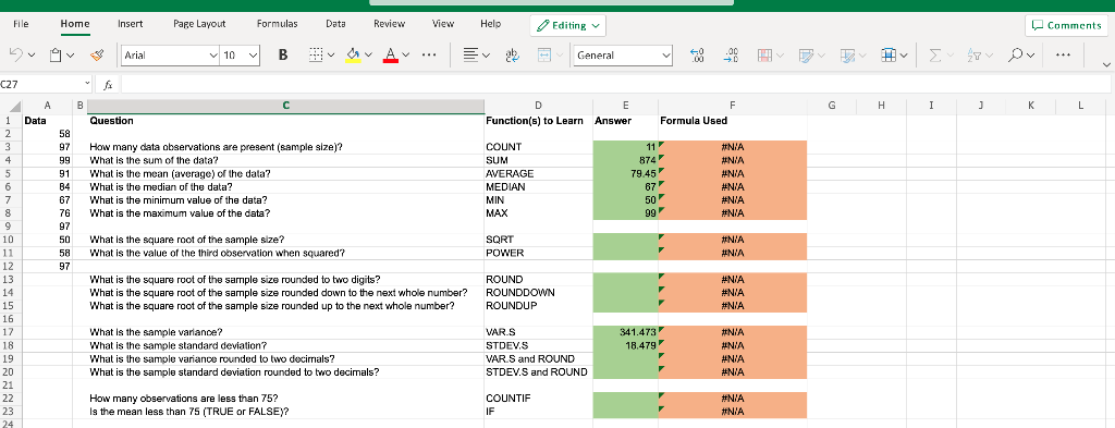 Solved How many data observations are present (sample | Chegg.com