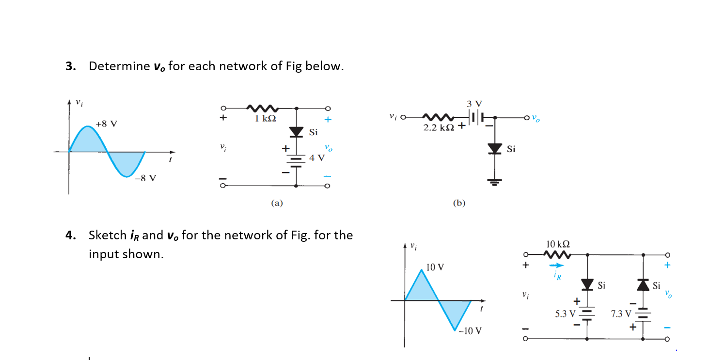 Solved 3. Determine vo for each network of Fig below. (a) | Chegg.com