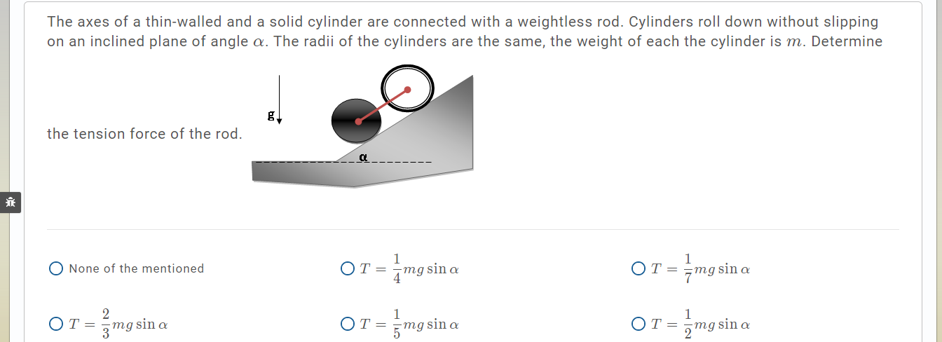 Solved The axes of a thin-walled and a solid cylinder are | Chegg.com