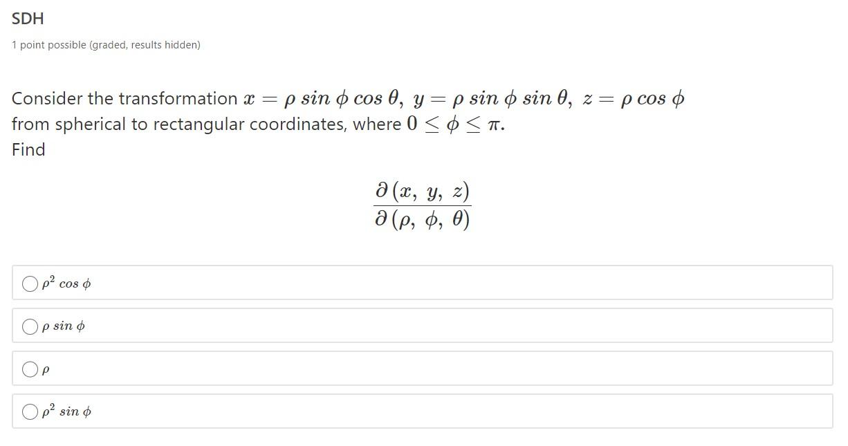 Solved SDH 1 point possible (graded, results hidden) | Chegg.com