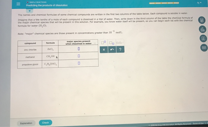 Solved REACTIONS Predicting the products of dissolution The | Chegg.com