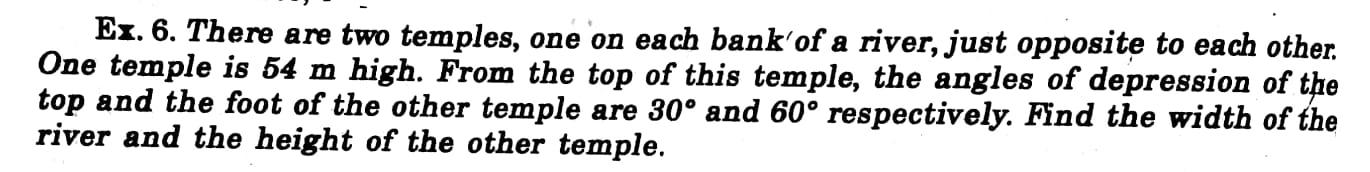 Solved Ex. 6. There are two temples, one on each bank of a | Chegg.com