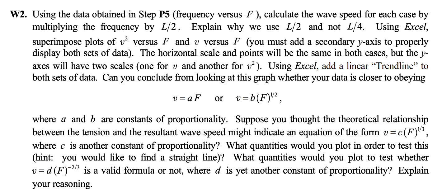 Solved 2 Using The Data Obtained In Step P5 Frequency 