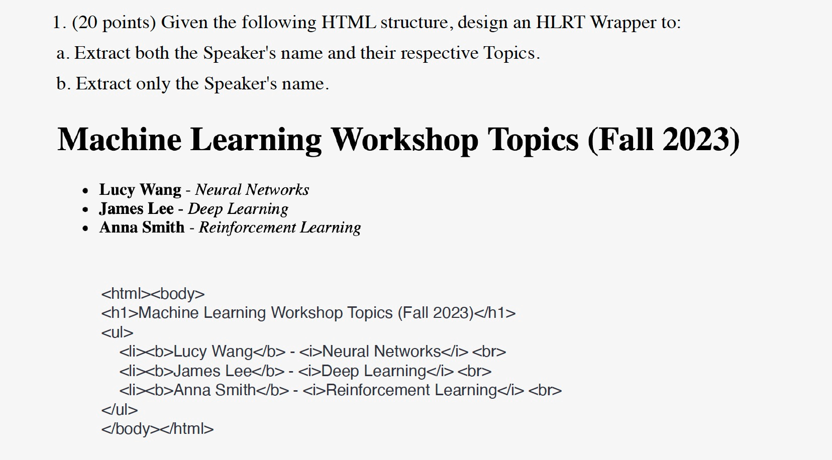 Solved Machine Learning Workshop Topics (Fall 2023)\\nLucy | Chegg.com