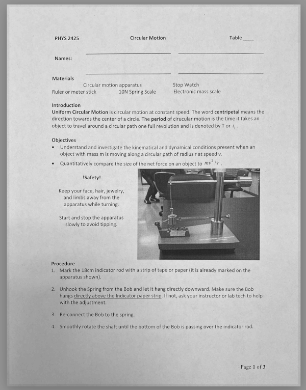 Solved Introduction Uniform Circular Motion is circular | Chegg.com