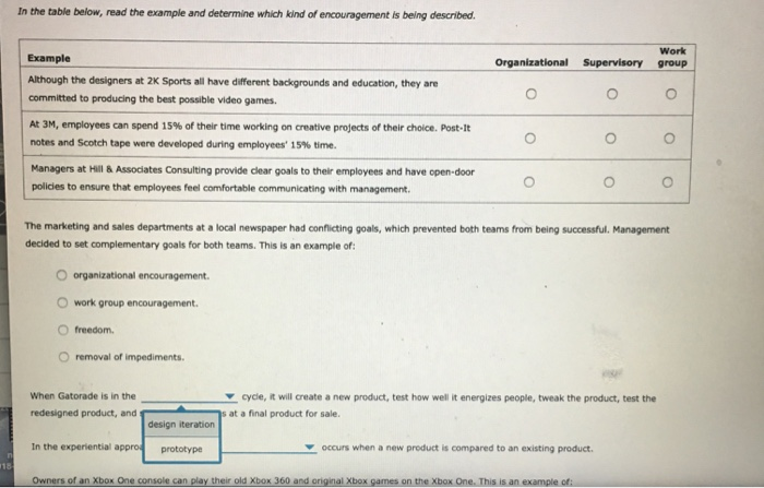 Solved In the table below, read the example and determine | Chegg.com