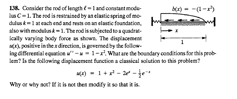 Solved 138. Consider the rod of length ℓ=1 and constant | Chegg.com
