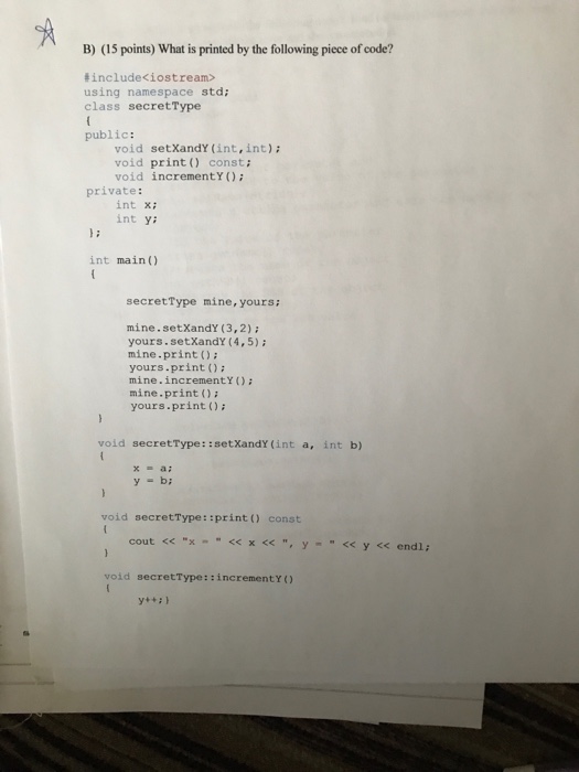 Solved CSC211 Fall 2011 1. What is printed by the following | Chegg.com