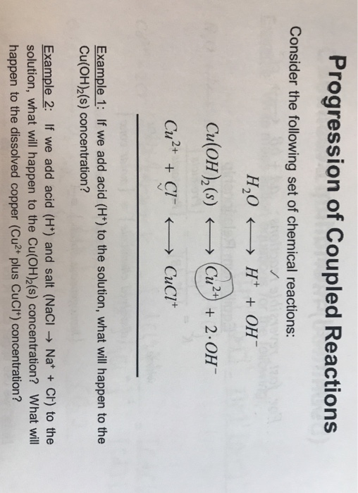 Solved Progression of Coupled Reactions Consider the | Chegg.com