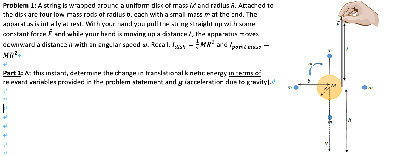 Solved Problem 1: A string is wrapped around a uniform disk | Chegg.com