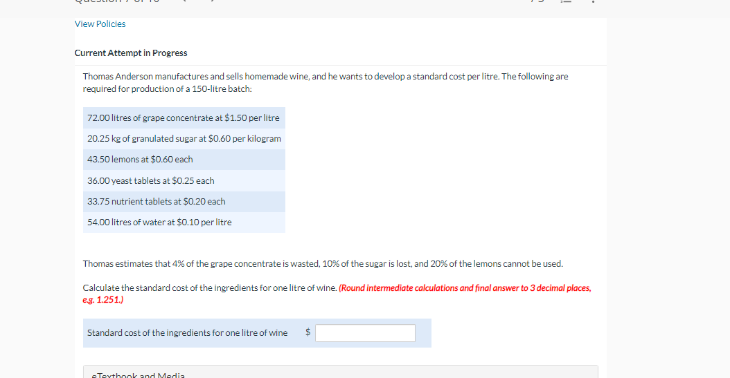 Solved View PoliciesCurrent Attempt in ProgressThomas | Chegg.com