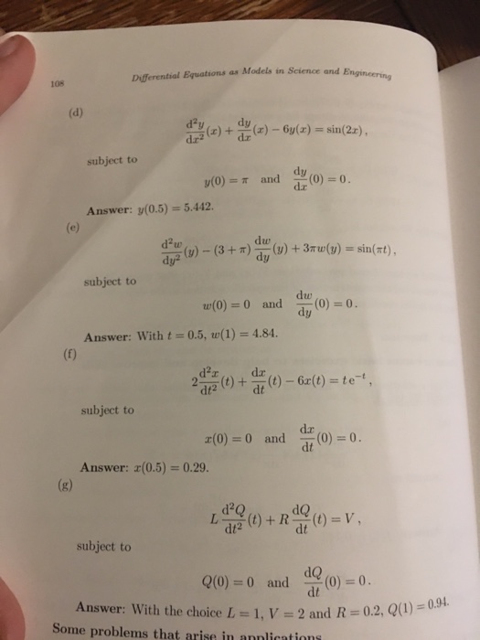 Solved Differential equations. Second order. | Chegg.com