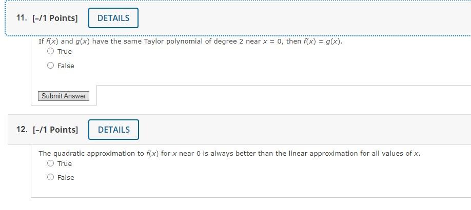 Solved If \( f(x) \) and \( g(x) \) have the same Taylor | Chegg.com