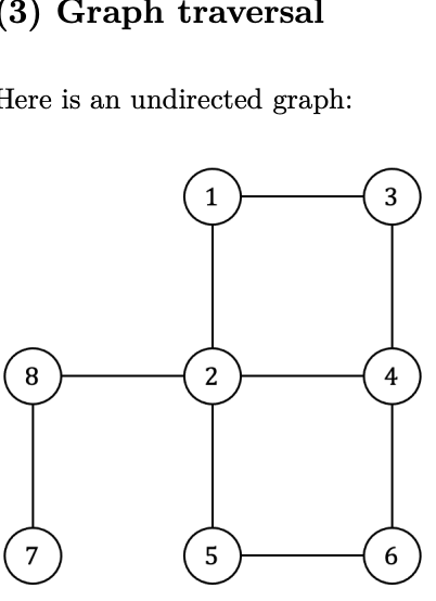 Solved 31 Dfs Show The Depth First Search Tree For This 