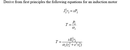 Solved Derive from first principles the following equations | Chegg.com