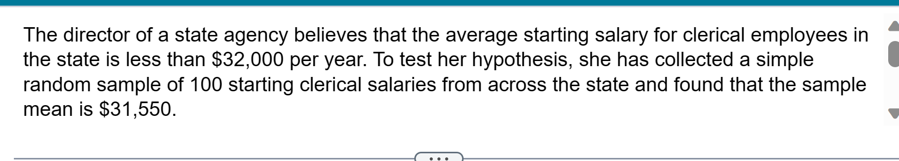 Solved The director of a state agency believes that the | Chegg.com
