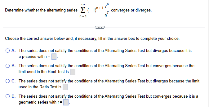 Solved Determine whether the alternating series | Chegg.com