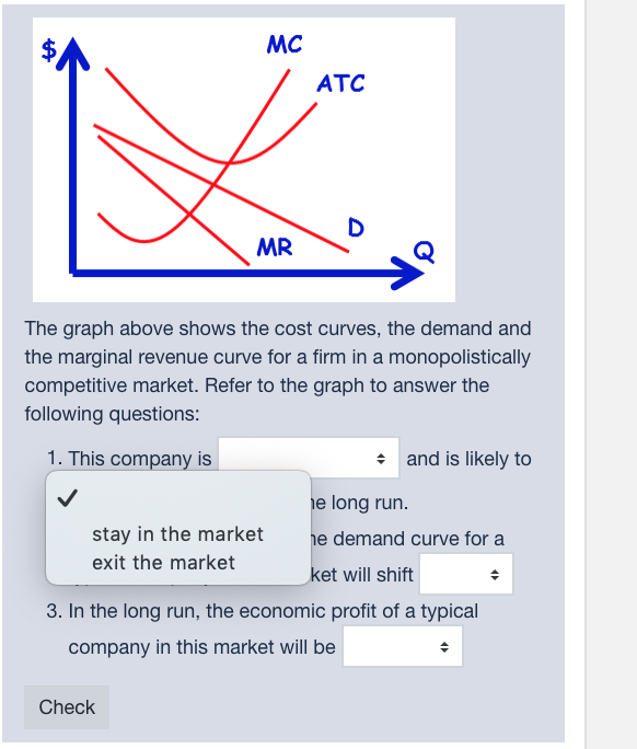 Solved MC MR The graph above shows the cost curves, the | Chegg.com