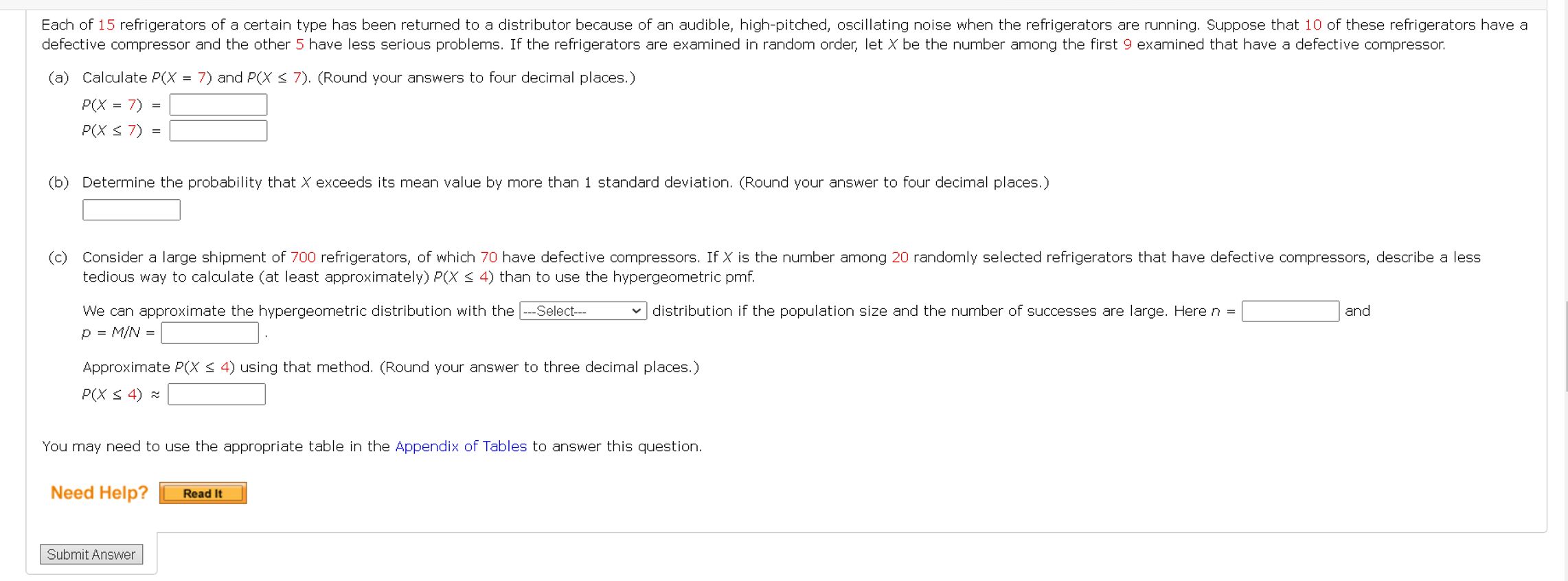 Solved (a) ﻿Calculate P(x=7) ﻿and P(x≤7). (Round your | Chegg.com
