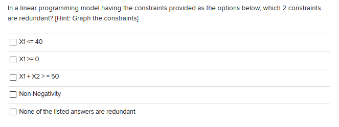 Solved In a linear programming model having the constraints | Chegg.com