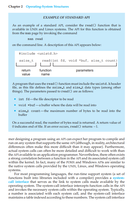 Solved User and Operating-System Interface We mentioned | Chegg.com