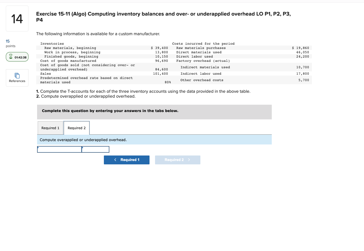 Solved Exercise 15-11 (Algo) Computing inventory balances | Chegg.com