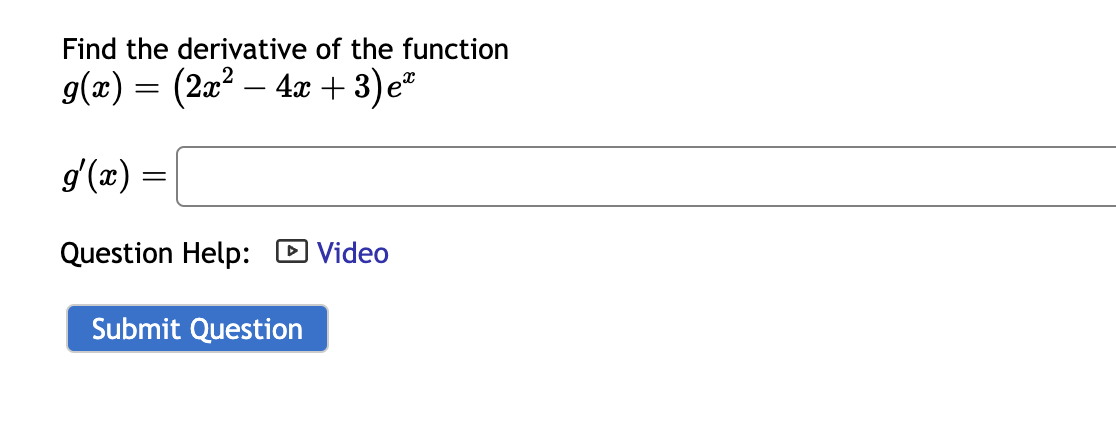 Solved Find the derivative of the function | Chegg.com