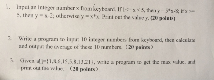 Solved 1 Input An Integer Number X From Keyboard If 1x