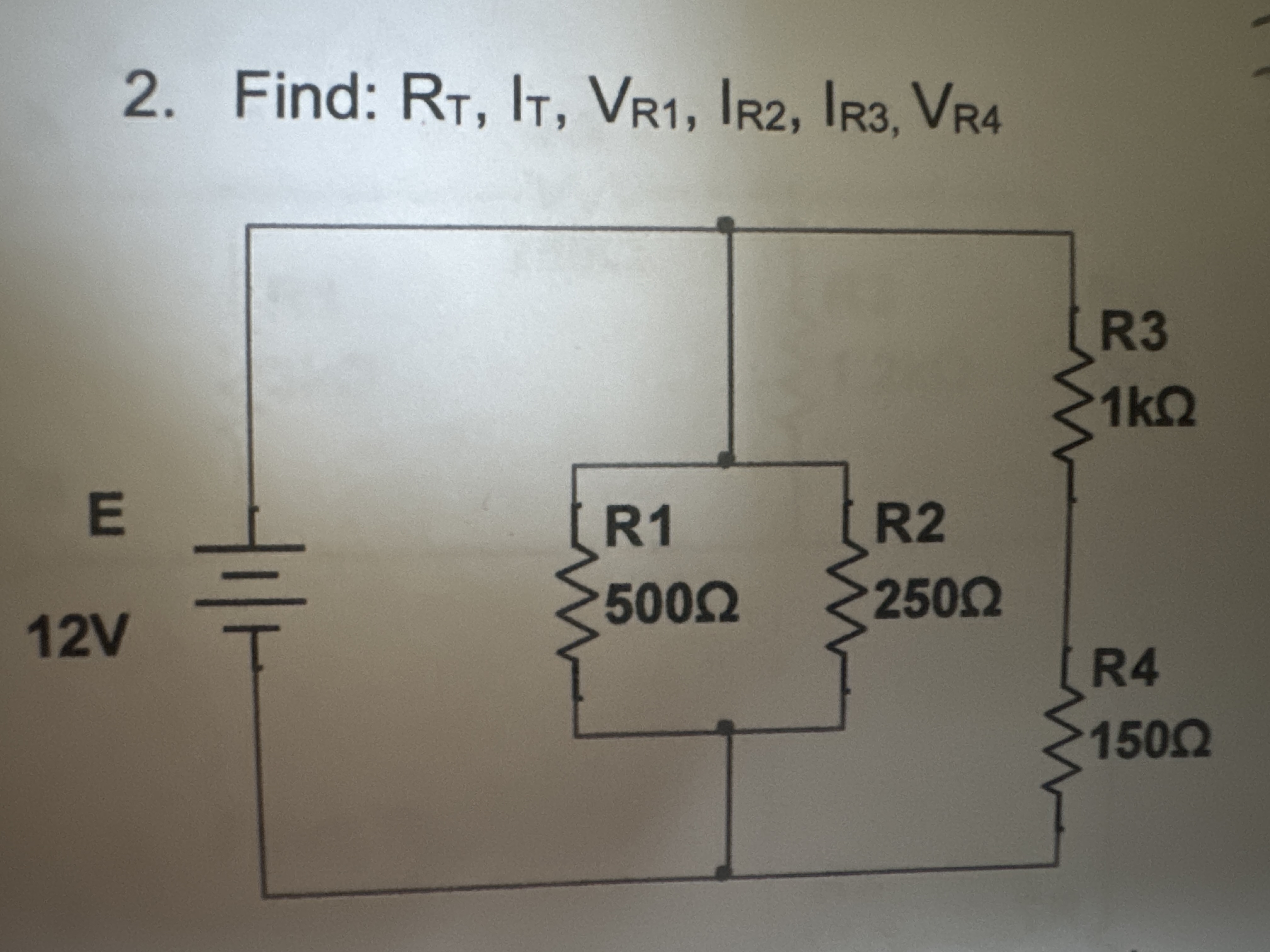 Solved Find: RT,IT,VR1,IR2,IR3,VR4 | Chegg.com