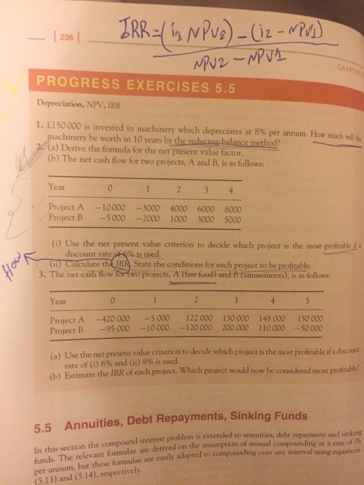 Solved ー1236 CHAPTER PROGRESS EXERCISES 5.5 Depreciation, | Chegg.com