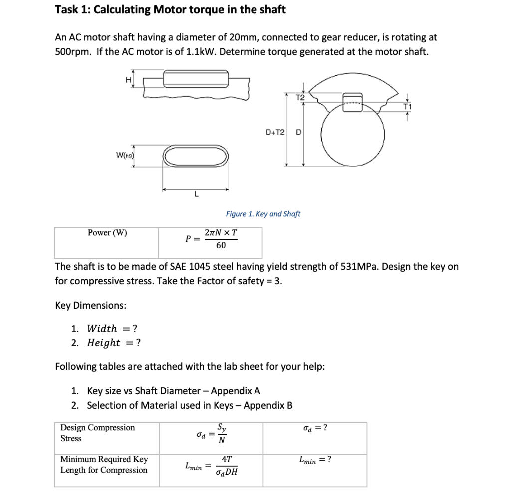 Solved Task 1: Calculating Motor torque in the shaft An AC | Chegg.com