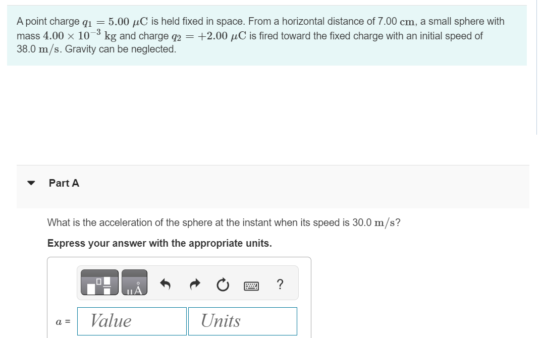 Solved A point charge q1=5.00μC is held fixed in space. From | Chegg.com