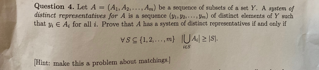 Solved Question 4. Let A (A1, A2... Am) be a sequence of | Chegg.com