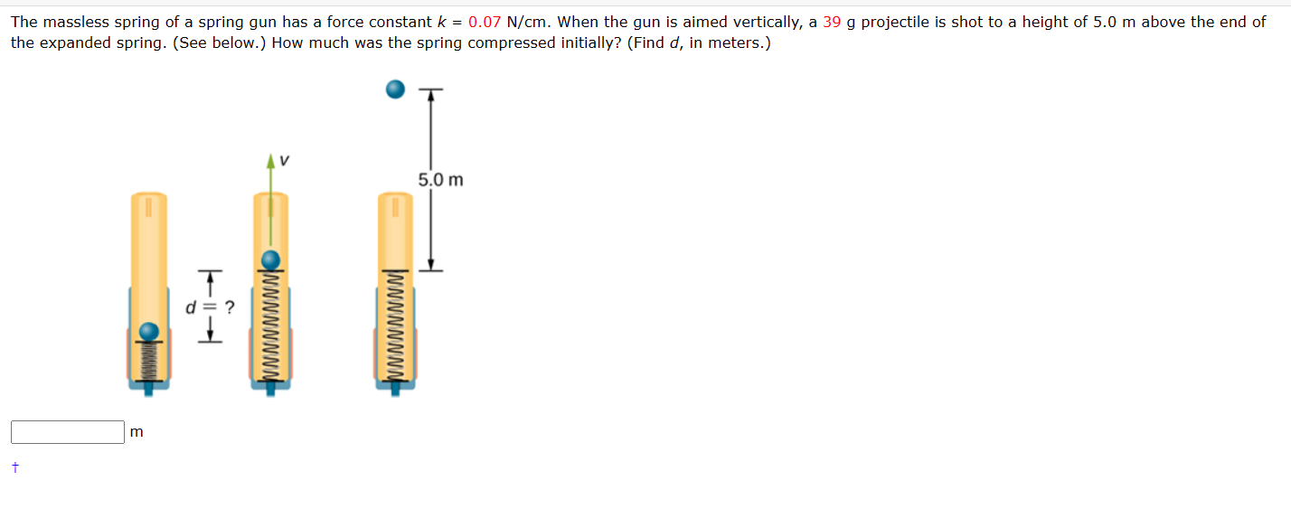 Solved The massless spring of a spring gun has a force | Chegg.com