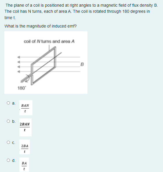 Solved The plane of a coil is positioned at right angles to | Chegg.com