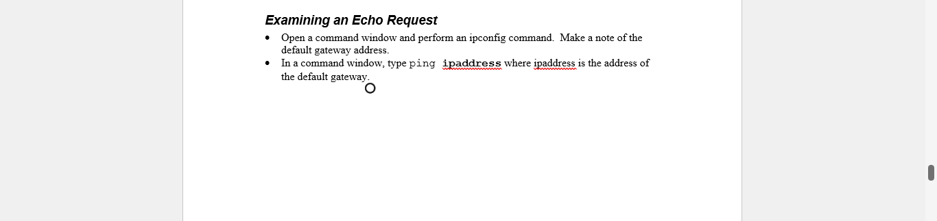 Solved Examining an Echo Request - Open a command window and | Chegg.com