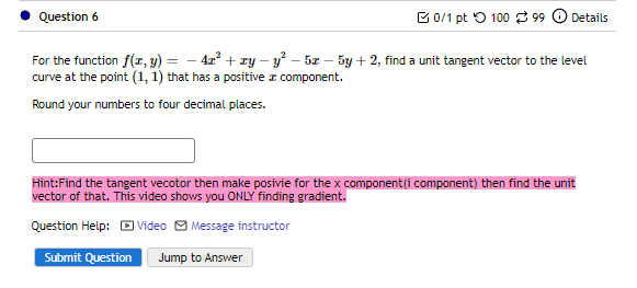 Solved For the function f(x,y)=−4x2+xy−y2−5x−5y+2, find a | Chegg.com