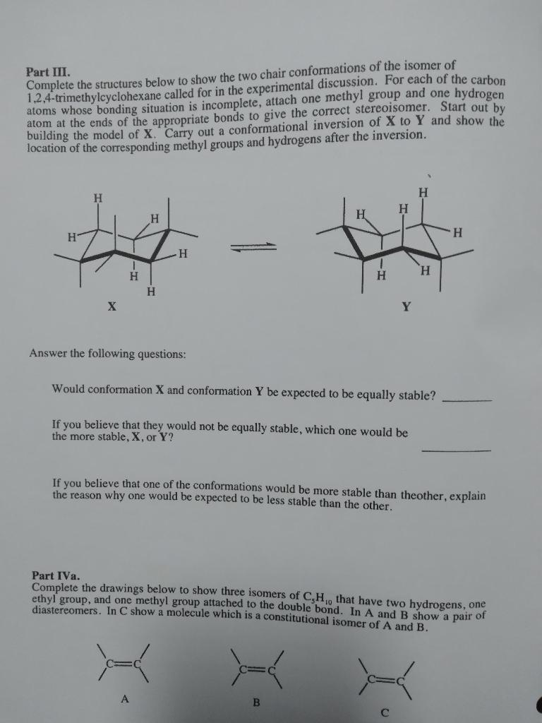 Solved 1. Draw Newman projections below to show the most | Chegg.com
