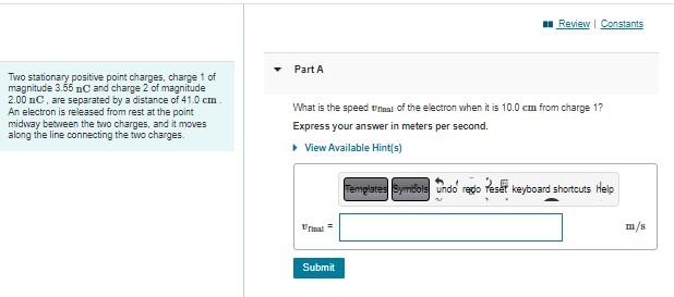 Solved Two stationary positive point charges, charge 1 of | Chegg.com