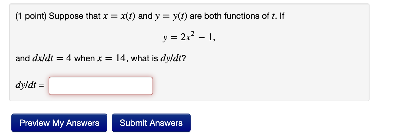 Solved Suppose that x=x(t) and y=y(t) are both functions of | Chegg.com