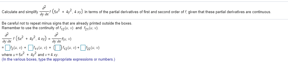 Solved Calculate and simplify f (5x + 4y, 4 xy) in terms of | Chegg.com
