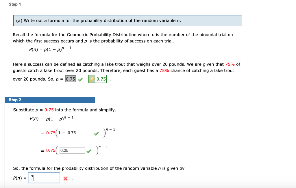 Solved Step 1 (a) Write out a formula for the probability | Chegg.com